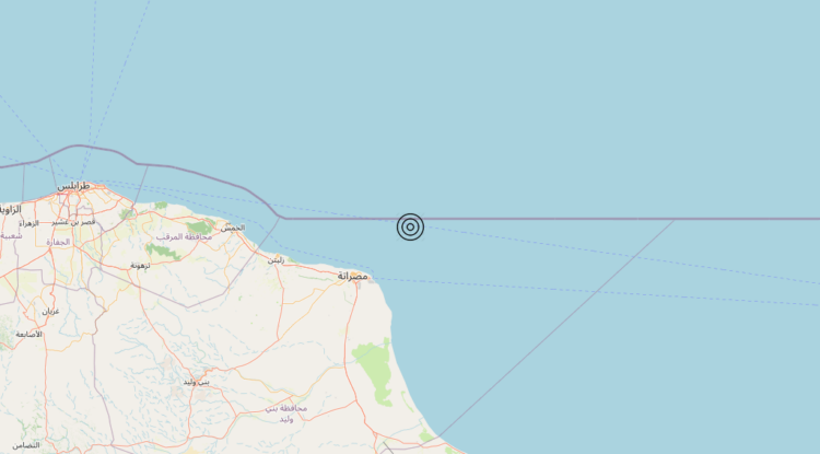 Terremoto Near coast of Libya [Sea: Libya] - Magnitudo 4.8 | METEO2 ...